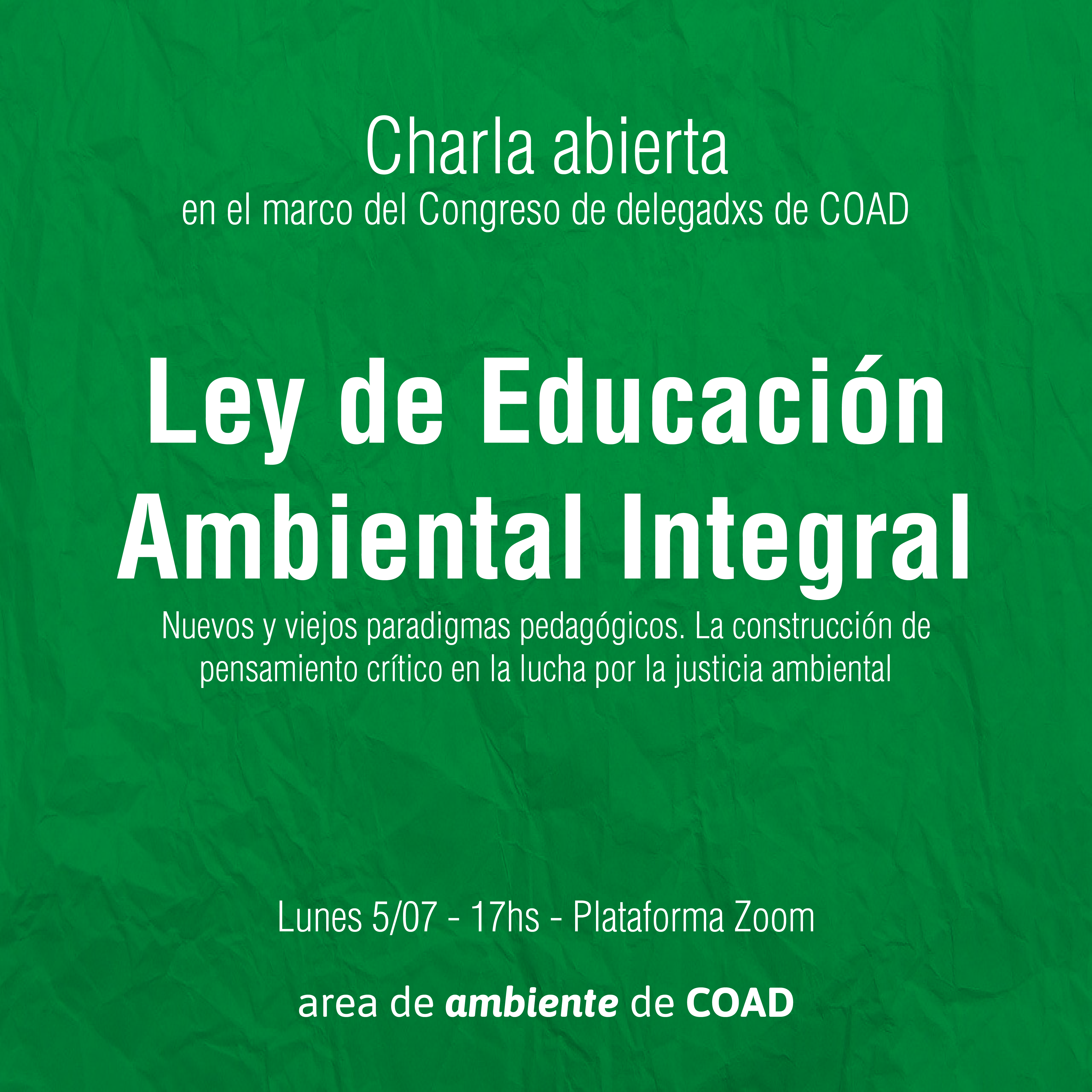 LA COAD CONVOCA A LA COMUNIDAD – Desde Rosario, por Argentina y para el ...